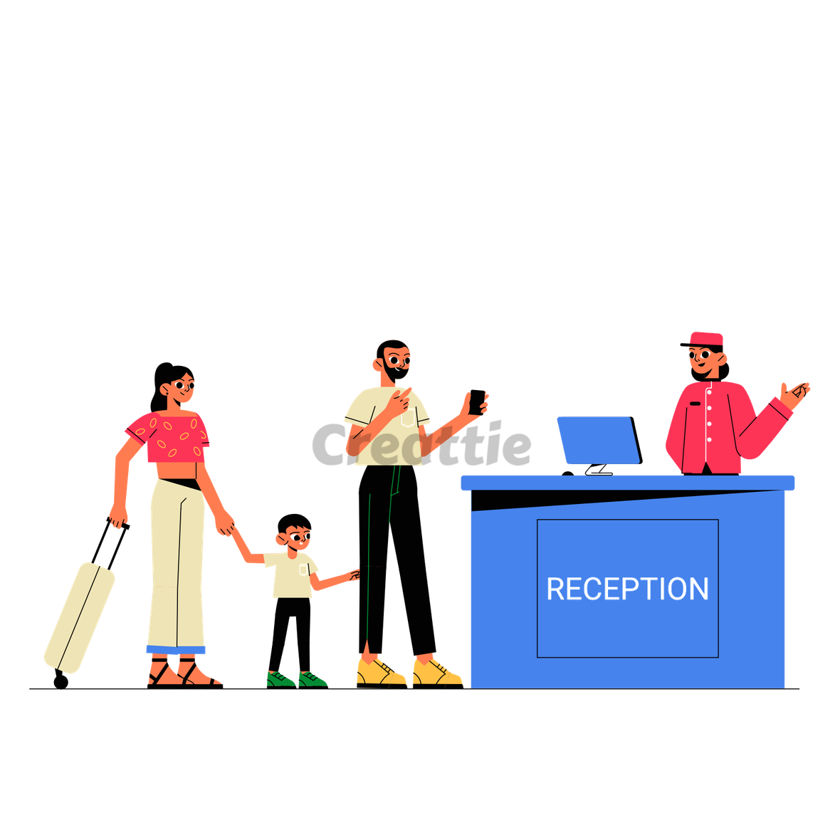 Download Reception Desk Illustration in SVG & PNG