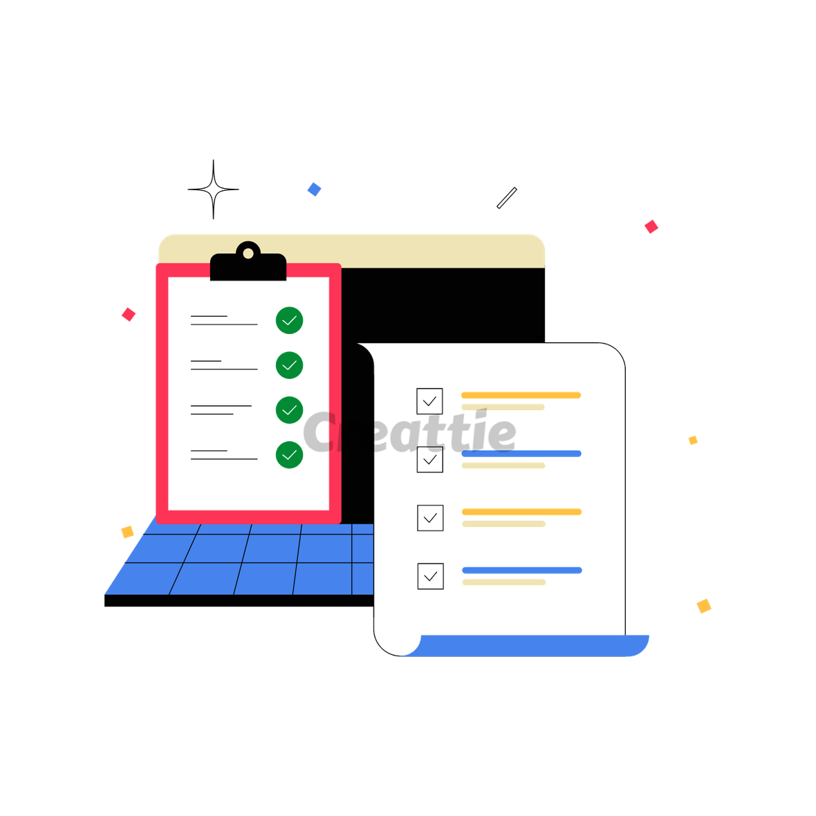 Download Checklist Illustration in SVG & PNG