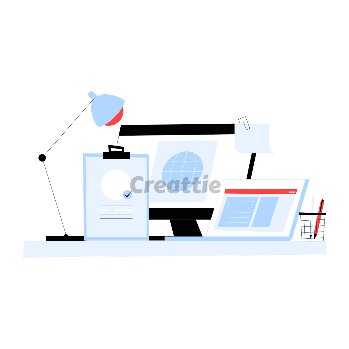 Download Job Interview Setup Illustration in SVG & PNG