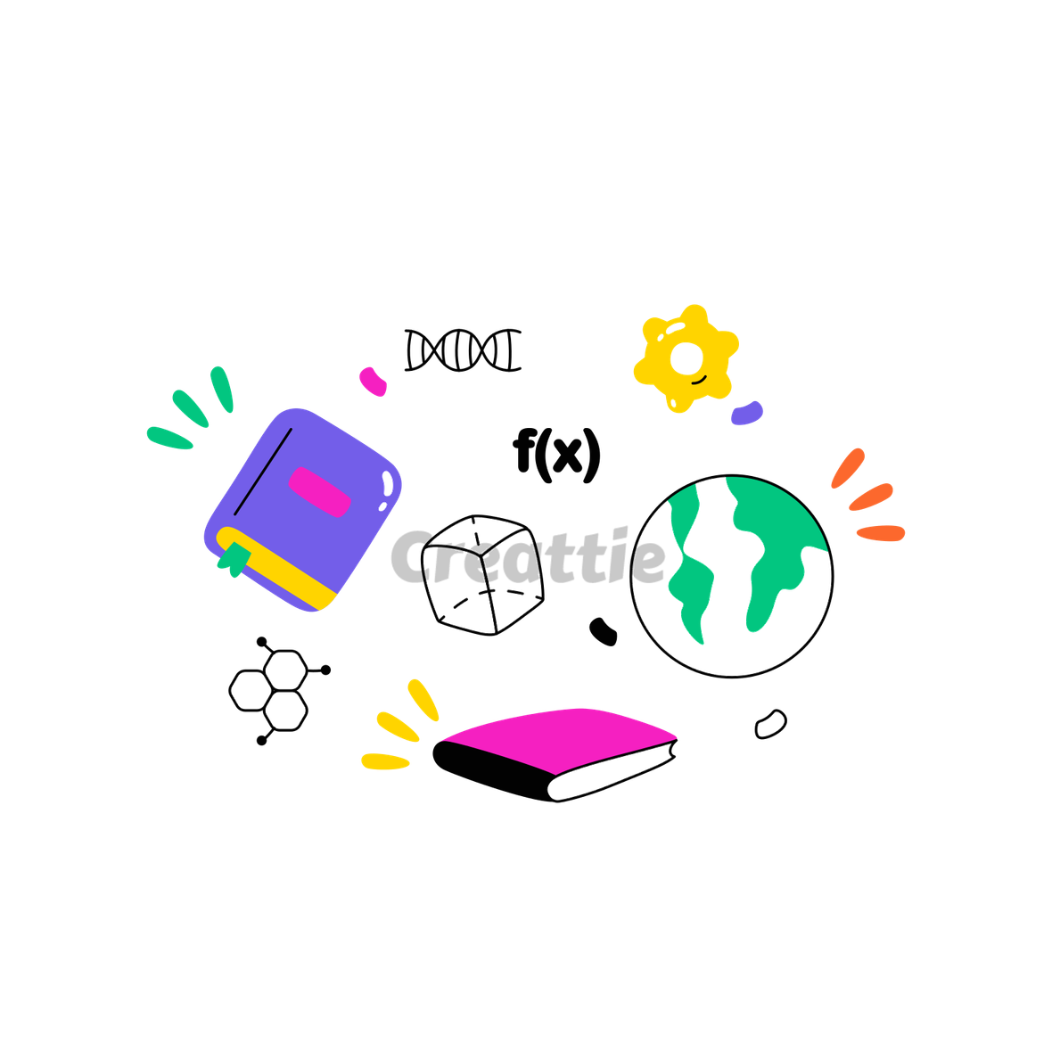 Download Learning Symbols Illustration in SVG & PNG