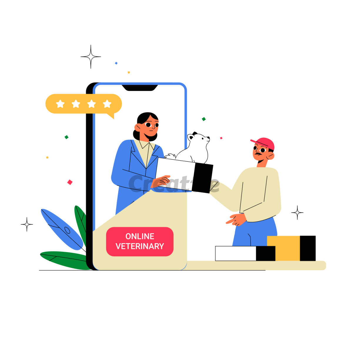 Download Vet App Illustration in SVG & PNG