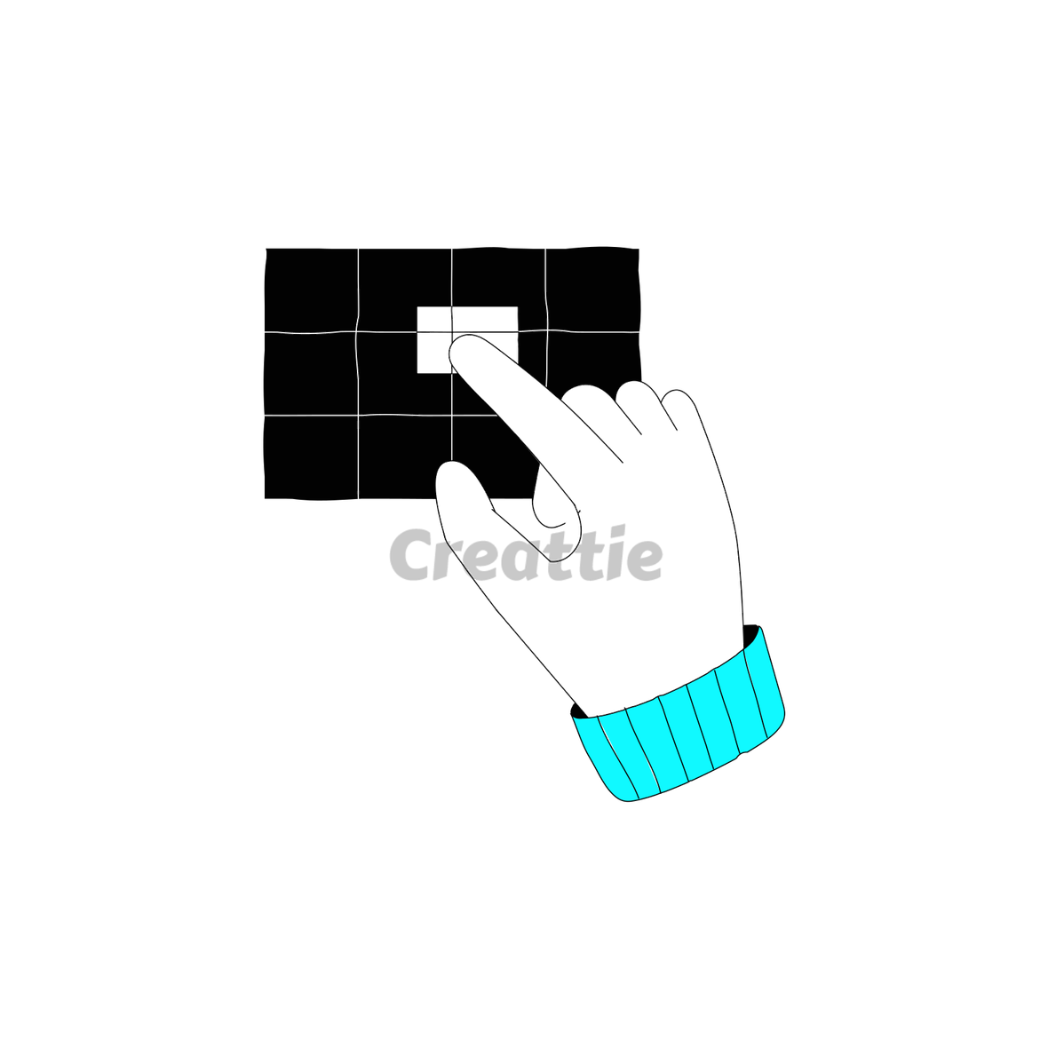 Download Tapping Hand Illustration in SVG & PNG