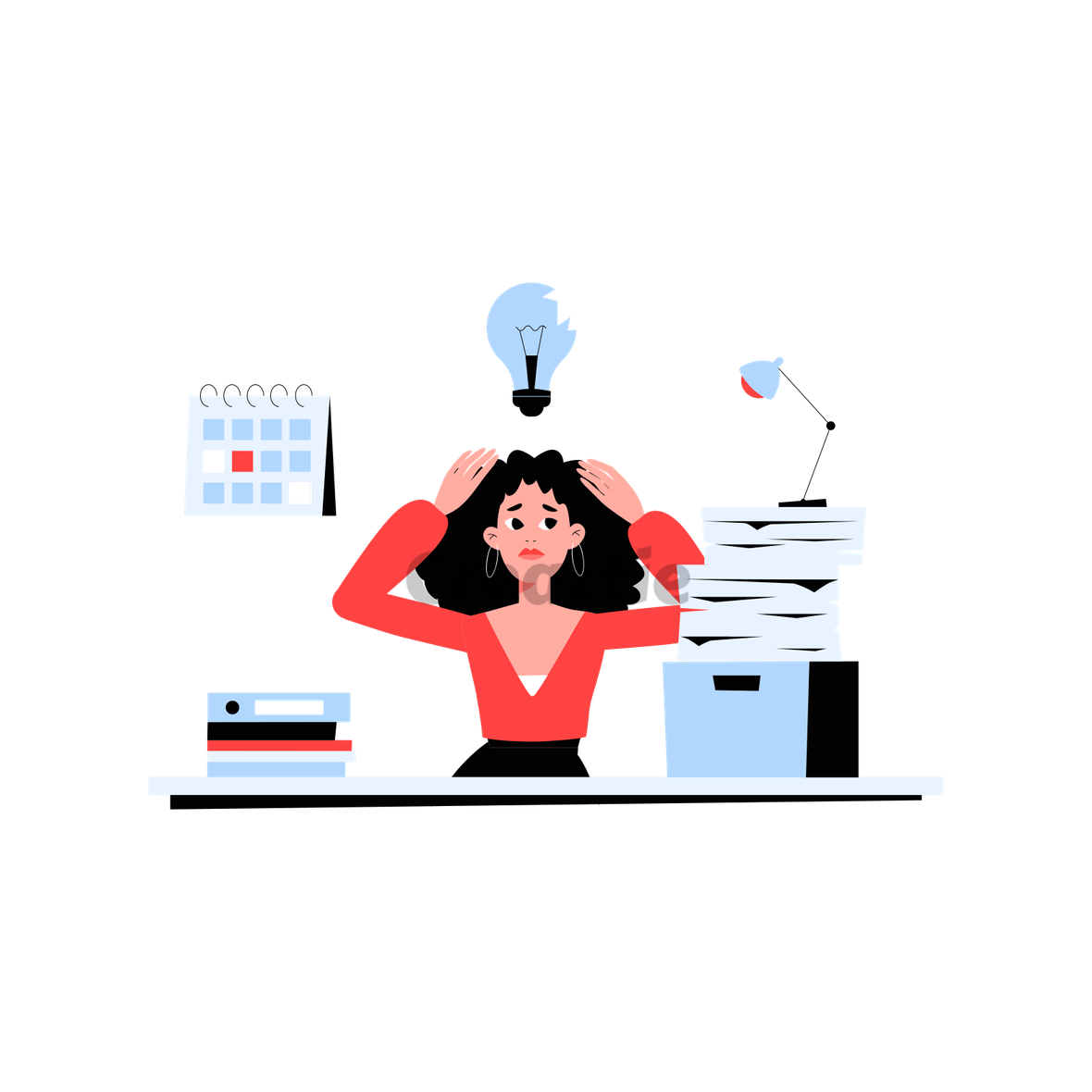 Download Workaholic Illustration in SVG & PNG