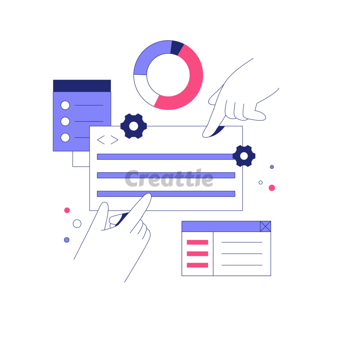 Download Content Management System Illustration in SVG & PNG